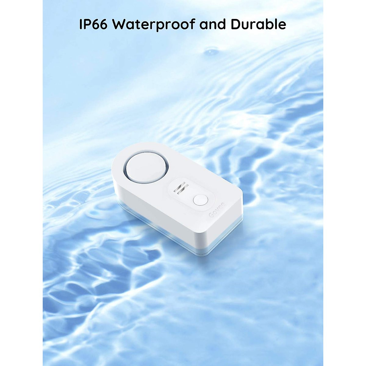 Govee WiFi Water Sensor 3 Pack, 100dB Adjustable Alarm Bundle with Govee Water Detector, 100dB Adjustable Audio Alarm Sensor