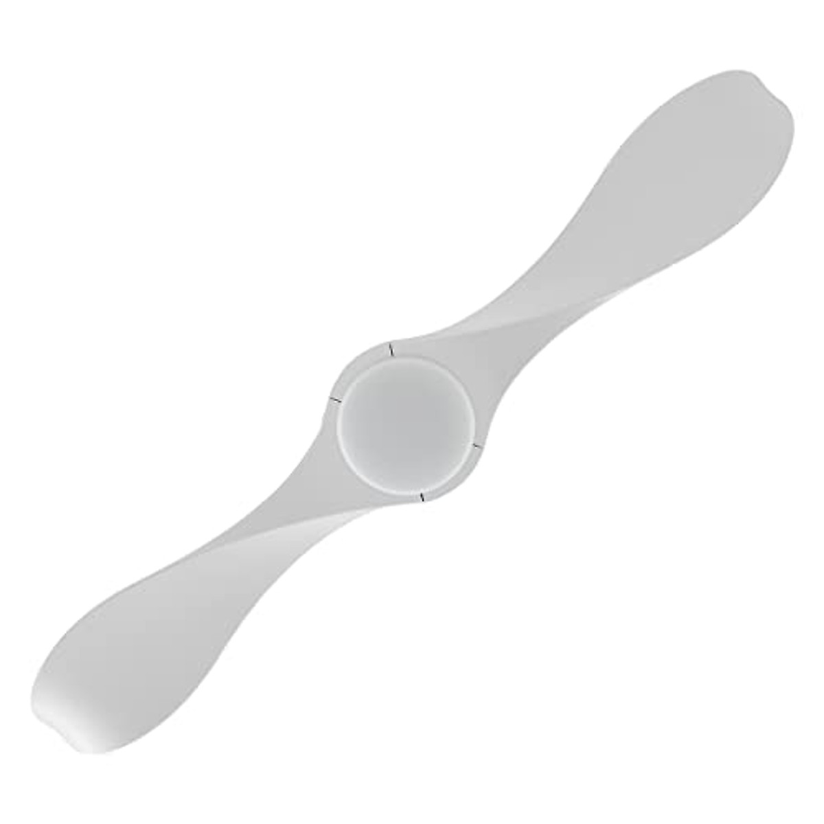 WINGBO 52" DC Ceiling Fan with Lights and Remote, White Ceiling Fan, 2 Curved ABS Blades, 6-Speed Reversible DC Motor, Modern Ceiling Fan for Kitchen Bedroom Living Room, ETL Listed