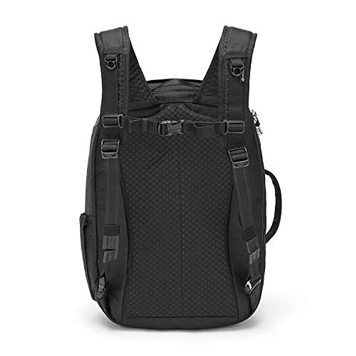 Pacsafe Vibe 28 Liter Anti Theft Commuter Backpack Opens Suitcase Style and Fits 16 inch Laptop Casual Daypack, Black, One Size