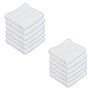 12 Pack White Hands Towels Fingertip Towel Make Up Face Wipes Highly Absorbent Washcloths (12" Wx12 L)