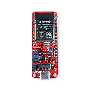 SparkFun Thing Plus - ESP32 WROOM (USB-C) - ESP32-D0WDQ6 Chip Integrated RGB Status LED Operating Voltage: 3.3V Board Dimensions: 2.3in x 1.0in x 0.5in