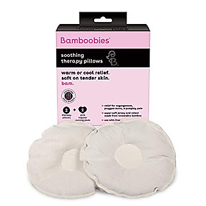 Bamboobies Women’s Soothing Nursing Pillows, Natural, Heating Pad or Cold Compress for Breastfeeding, Made in the USA
