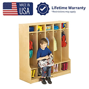 Jonti-Craft 5 Sections Step Coat Locker