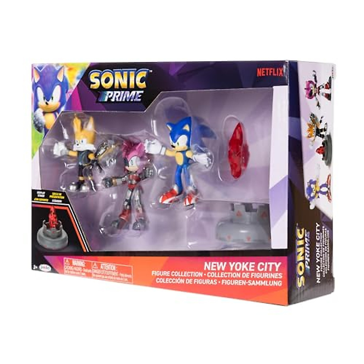 Sonic Prime 2.5" Figure Multipack with Sonic, Tails Nine & The Prism Shard with display base!
