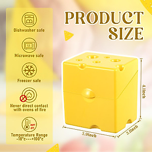 Uiifan 2 Pcs Sliced Cheese Storage Container with Flip Lid Cow Cheese Slice Crisper Butter Storage for Refrigerator Cheese Slice Holder with Lids Plastic Cheese Box for Fridge Airtight Food