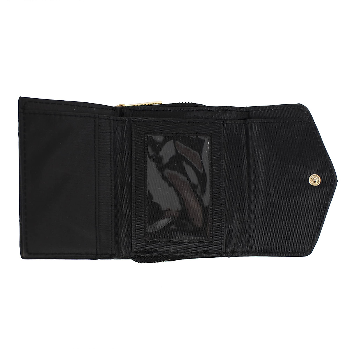 XOXO Women’s Wallet Small Black Vegan Leather Quilted Pattern Zip Around Indexer XW321354G-42-A02 0