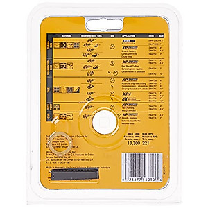 DEWALT Diamond Blade for Porcelain Tile, Wet/Dry, 4-1/2-Inch (DW4765) , Yellow
