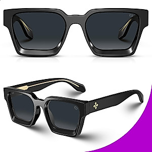 VISOONE Fashion 100% UV400 Protection Rectangle TR90 Y2K Sunglasses Accessories for Women Men RIVER
