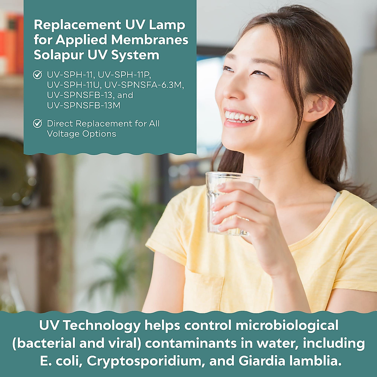 Applied Membranes Inc. UV-Light Water Filter Replacement Bulb, Compatible with UV-SPH-11-L Solapur Ultraviolet Systems, 32.3"