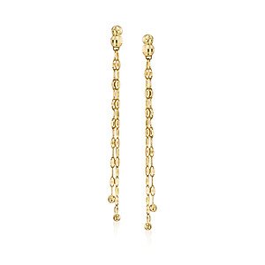 Ross-Simons 14kt Yellow Gold Lumachina Drop Earrings