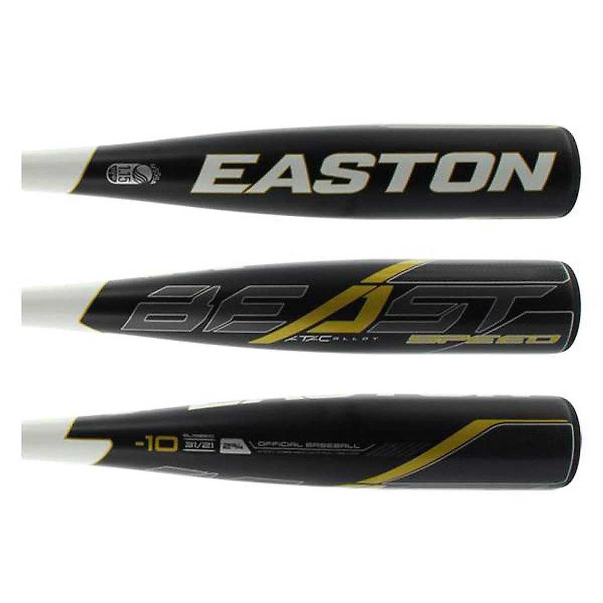 Easton Beast Speed -10 (2 3/4") USSSA Senior League Baseball Bat | 30 inch / 20 oz | 2019 | 1 Piece Aluminum | ATAC Alloy | Speed End Cap | Lizard Skin Grip, Multi (8065608)