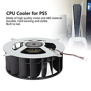 GOWENIC CPU Cooling Fan for PS5 Console, 17 Blades 3 Pin Internal Cooler Slient Lightweight PS5 Cooling Fan Replacement Gaming Heat Sink for PS5 Console