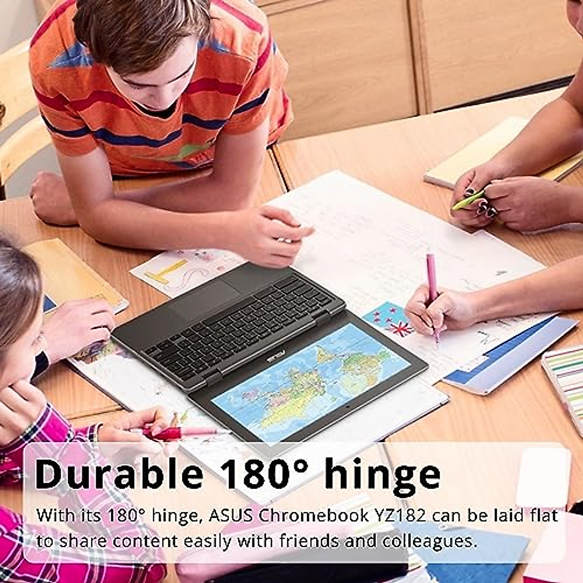 ASUS Chromebook YZ182 Rugged Student Laptop, 11.6" HD Anti-Glare ...