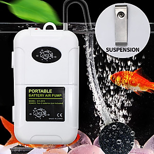 HUIXHAO Portable Air Pump, Aquarium Air Pump, Aeration Up to 6 Gallons, Fish Tank Air Bubble Aerator for Fish Tank, Fishing Etc