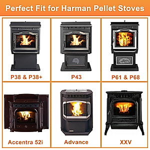 Criditpid 3-21-08639 Combustion Blower and 3-20-502221 Double Paddle Fan Blade for Harman P68, XXV, P43, P61, P38 Pellet Stoves