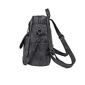 Women's Fashion Large Capacity Multipurpose Backpack Ladies Backpack Vintage Backpack (Black)