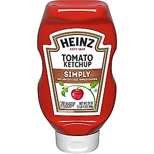 Heinz Simply Tomato Ketchup with No Artificial Sweeteners (20 oz Bottle)