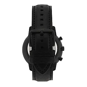 Fossil Men's Neutra Quartz Stainless Steel and Leather Chronograph Watch, Color: Black (Model: FS5503)