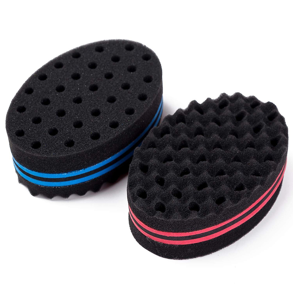 4 Pcs Small Holes Hair Twist Sponge, Barber Curl Sponge Brushes for Dreads Locking Afro Curl Coil Comb Care Tool