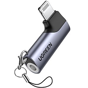 UGREEN Headphone Adapter for iPhone Lightning to 3.5mm Jack MFi TRRS Aux Earphone Stereo Audio Mic Converter Mini Dongle Compatible with iPhone 14 13 Pro Max 12 11 XR XS SE 2022, iPad, Headset, Car