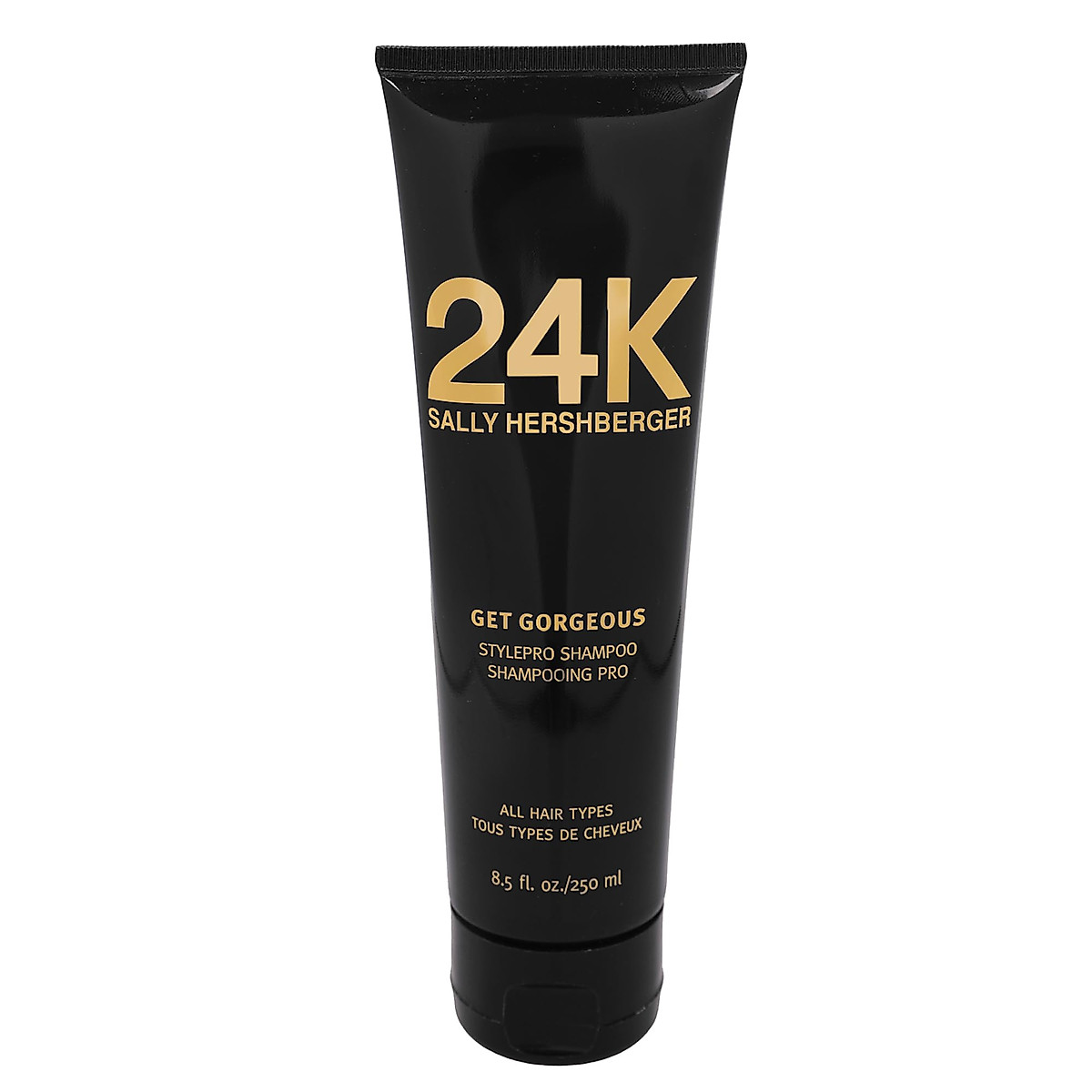 SALLY HERSHBERGER 24K Get Gorgeous StylePro Shampoo - 24K Karat Gold-Infused Cleanser- With Moisturizing, Color-Protecting UV Protection Complex - Paraben and Phthalate Free - 8.5 Fl Oz
