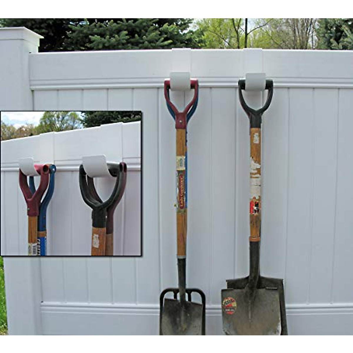 MIDE Products 13SET-T Hooks, Fits 1-1/4 Inch to 1-5/8 inch Fence or Railing, Tan/Beige