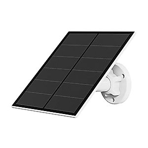 5W Solar Panel for Rechargeable Battery Security Camera, Outdoor IP65 Waterproof Solar Power Supply for Wireless Surveillance Camera, Micro USB Solar Panel, 360° Adjustable Wall Mounting Bracket