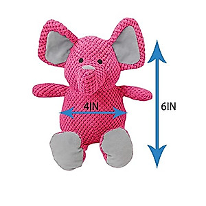 Glory To Dog Estelle The Elephant Small Plush Pink Dog Toy