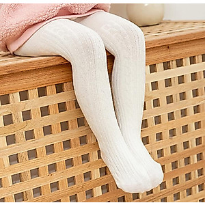 HLJgift 3 Pairs Baby Girls Boys Cotton Pants Tights Panties Stockings Leggings (4T/6T, black&white&grey)