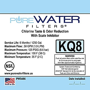 Water Filter Kit Compatible with Keurig B150, K150, B155, K155, K2500, K3000, B3000, B3000SE, K3500, K4000 (Filter, Housing Head, Mounting Bracket with Screws) by PureWater Filters