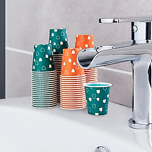 JOLLY PARTY 3 oz Bathroom Cups, 360 Pack Small Mini Paper Cups, Disposable Mouthwash Cups for Bathroom, Espresso, and Event