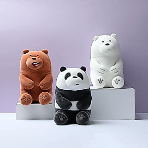 MINISO 11" We Bare Bears Plush Toy - Ultrasoft Stuffed Animals for Kids, Toddlers, Boys, Girls - Cute Kawaii Pillow for Valentine's Day, Christmas - Officially Licensed by We Bare Bears