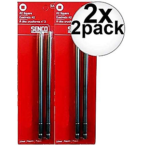 Senco EA0315 Square Head DuraSpin Drive Bits 2x 2-Pack