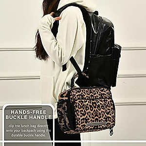 Lunch box Insulated Soft Lunch Bag Lunch Container Cheeteh Leopard Print for Office Work School Picnic Beach