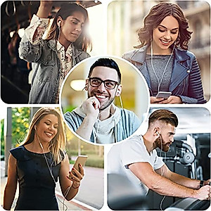 [2 Pack] WEIZY Aux Earbuds, Vize 3.5mm Wired Headphones Noise Isolating Earphones Volume Control & Built-in Microphone Compatible with iPhone/Samsung/Android/MP3/MP4