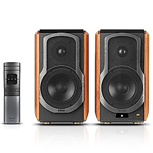 Edifier S1000W Wi-Fi Audiophile Active Bookshelf 2.0 Speakers, 120W RMS Wireless HiFi Bluetooth Sound System Works with Alexa, Optical/RCA x 2 Coaxial, Supports AirPlay 2, Spotify Tidal Connect WiFi