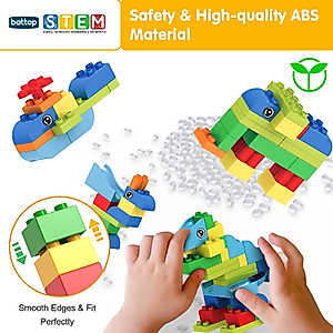 BATTOP Marble Run for Kids Ages 4-8, 167 PCS Classic Big Size Blocks Set, Crazy Marble Run Building Blocks with 4 Balls Race Track, STEM Toys Bricks Set Christmas Toys for Boys & Girls