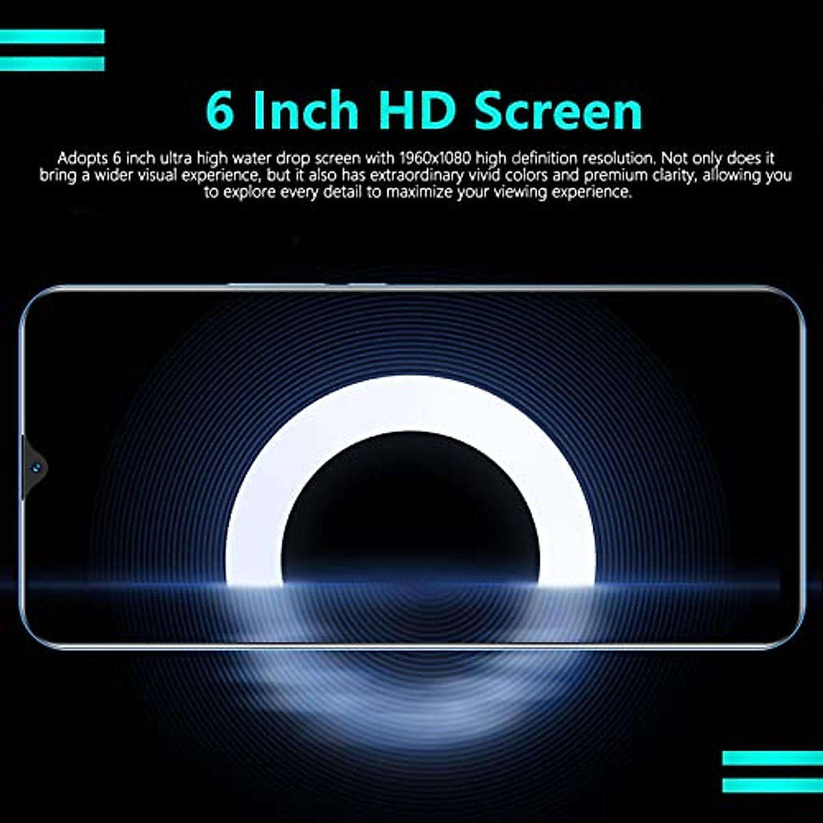 Yoidesu 10Pro 5G Unlocked Smartphone, Green 6in HD Screen 4GB RAM 32GB ROM Mobile Phone, Front 8MP Rear 16MP, 6000mAh Battery, Face Recognition, Dual SIM Cell Phone for Android 11 (US Plug)