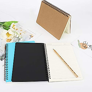 EUSOAR Hardcover College Ruled Spiral Notebooks, A5 3Packs 5.5"x8.3" 120 Pages Lined Travel Writing Subject Notebooks Journal, Memo Notepad Sketchbook, School Office Business Diary Spiral Book Journal