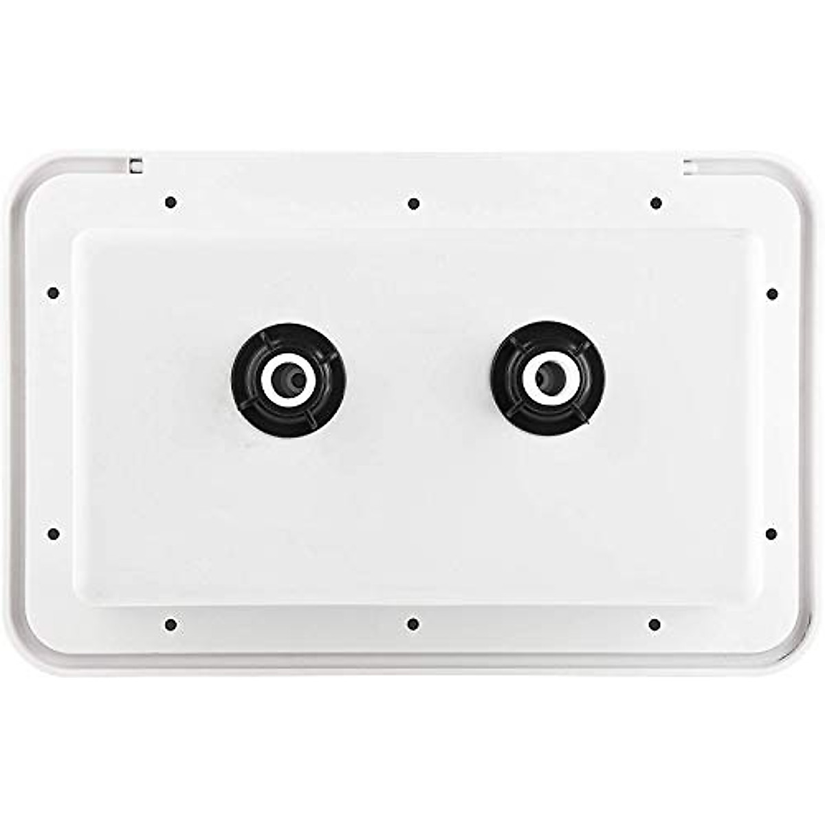 Awelife RV Outdoor Shower Exterior Shower Box Kit Coiled Hose for RV, Camper, Van, Travel Trailer, Motorhome and Boat, White