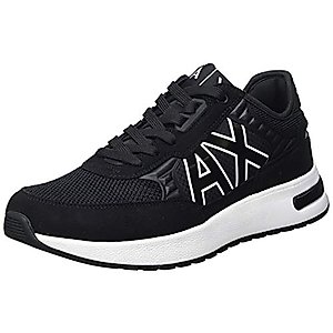 A|X Armani Exchange Men's Colorblock Fashion Sneakers, Black, 9
