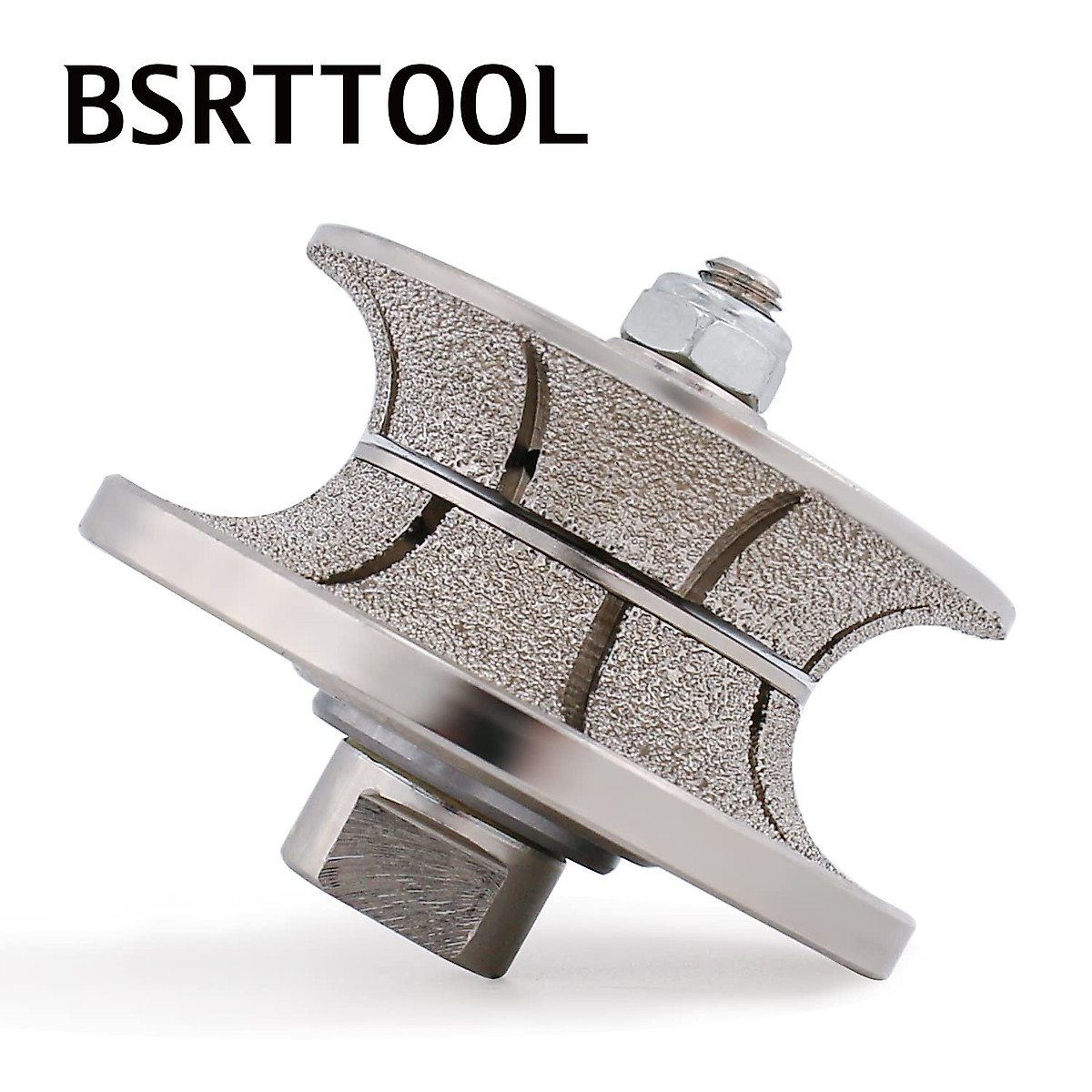 BSRTTOOl V30 1-1/4 inch Diamond Router Bit Full Bullnose Profiler Wheel Vacuum Brazed for Granite Concrete Marble Stone 5/8-11 Thread