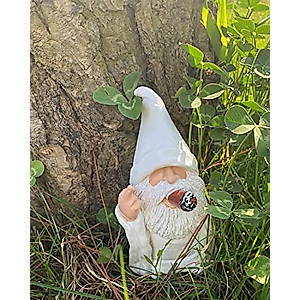 CPTC Middle Finger Gnome Statue,6.3 Inch Jumbo Naughty Tongue Garden Gnomes.