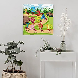 BLUDUG Math Poster Art Poster Classroom Poster Aesthetic Poster Canvas Painting Posters And Prints Wall Art Pictures for Living Room Bedroom Decor 24x24inch(60x60cm)