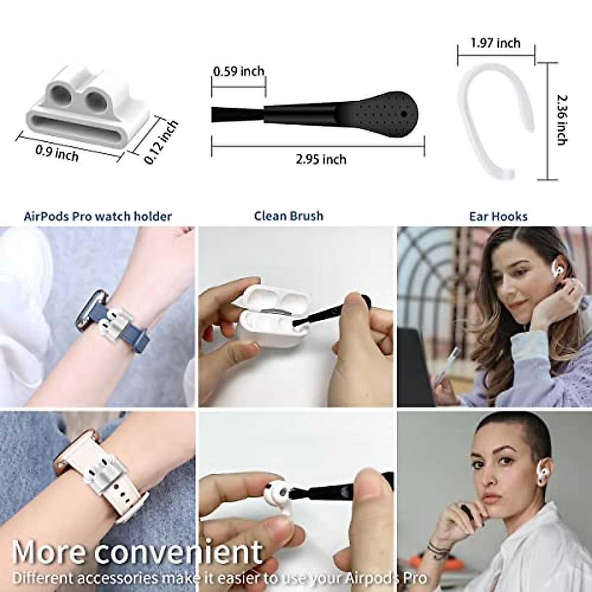 Cute Case for Airpods Pro, 6 in 1 Silicone Backpack Airpods Pro Charging case Accessories Cover,3D Fashion Funny Cartoon Shoulder Bag Protective Design Skin for Girls Women Teens with Keychain