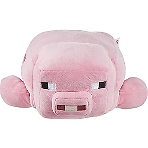 Mattel Minecraft Plush Pig 12-Inch Stuffed Animal Figure, Floppy Soft Doll Inspired by Video Game Character, Collectible Toy