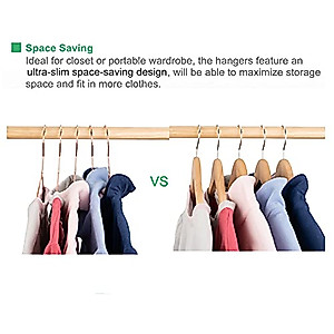 KOOBAY 16.5” Adult Rose Gold Shiny Metal Wire Shirts Coat Clothes Hangers, 30PACK, Clothes Storage Display