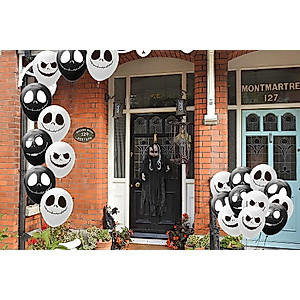 36PCS Halloween Skeleton Demon Latex Balloons - Nightmare Before Xmas Halloween Party Decorations Supplies Favors Halloween Haunted House Cosplay Theme Party Decoration Balloon