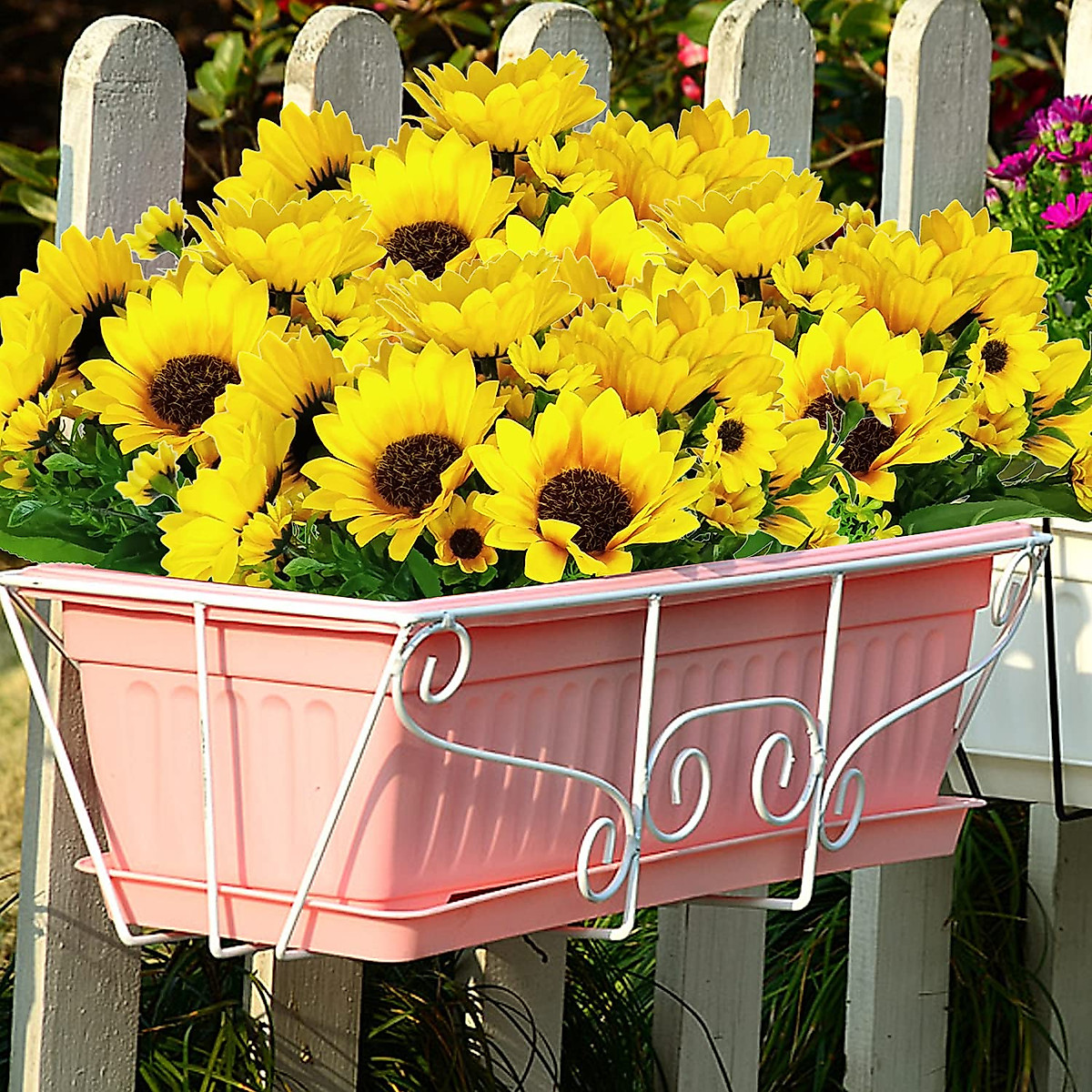 QIANYUN Sunflower Artificial Flowers,10PCS Small Daisy Small Wild Flower,Realistic Silk Sunflower for Party Bouquet Arrangement Home Desktop Wedding Decor Home Garden Decoration (Style A)