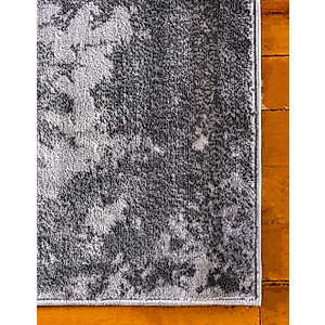 Unique Loom Metro Collection Area Rug (8' x 10' Rectangle, Light Gray/ Gray)